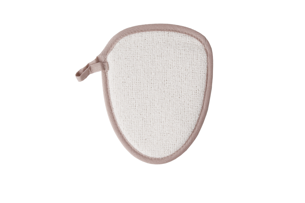 Green Fiber Care 15 Double-sided sponge mitten beige :: Green Fiber ...